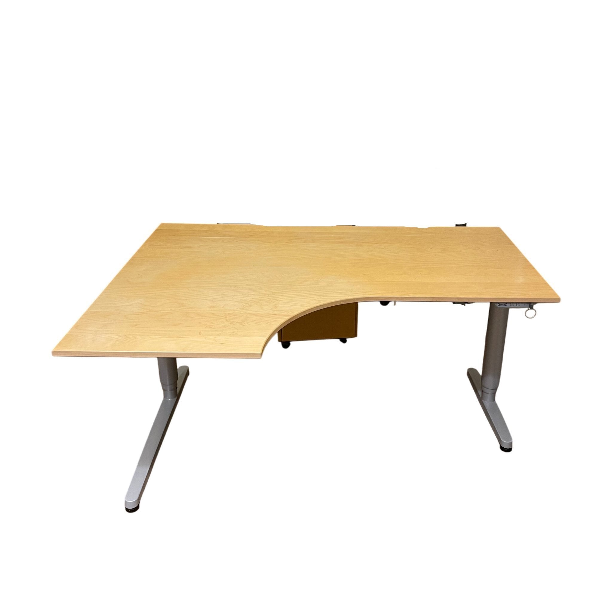 Galant elektrisk hev/senk skrivebord fra IKEA, lys treplate, 180x120 c ...