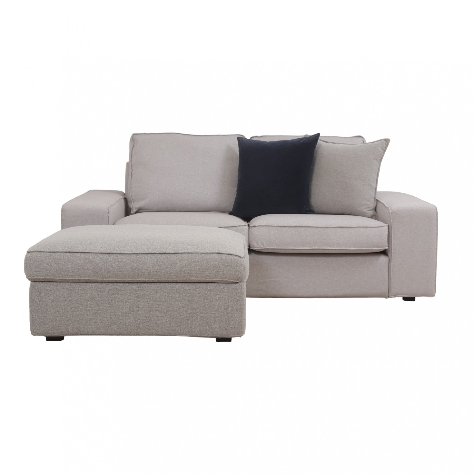 Nyrenset | Grå IKEA Kivik 2 seter sofa med puff med oppbevaring – Secundo