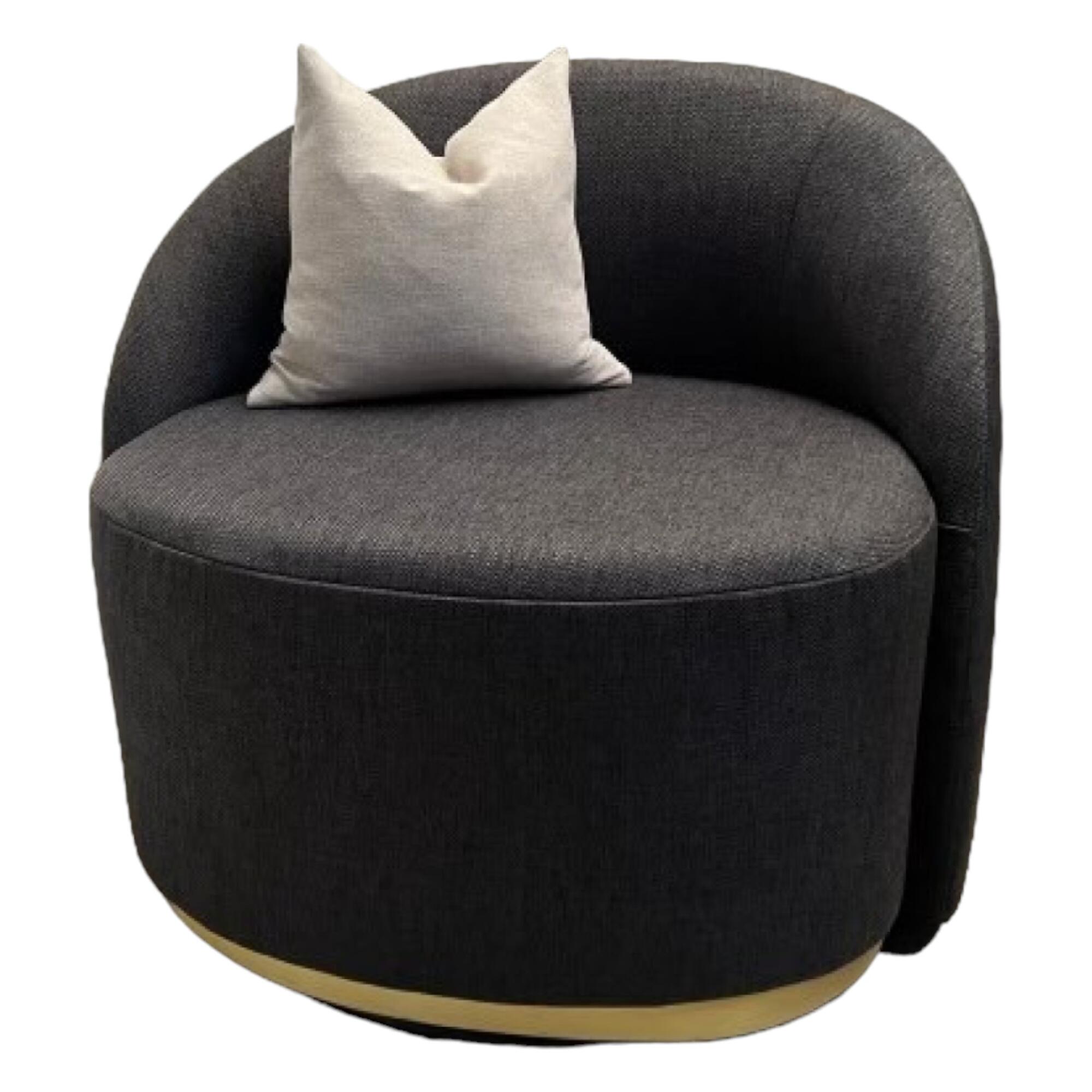 Nyrenset | Mørk grå Bolia lenestol med snurr funksjon – Secundo