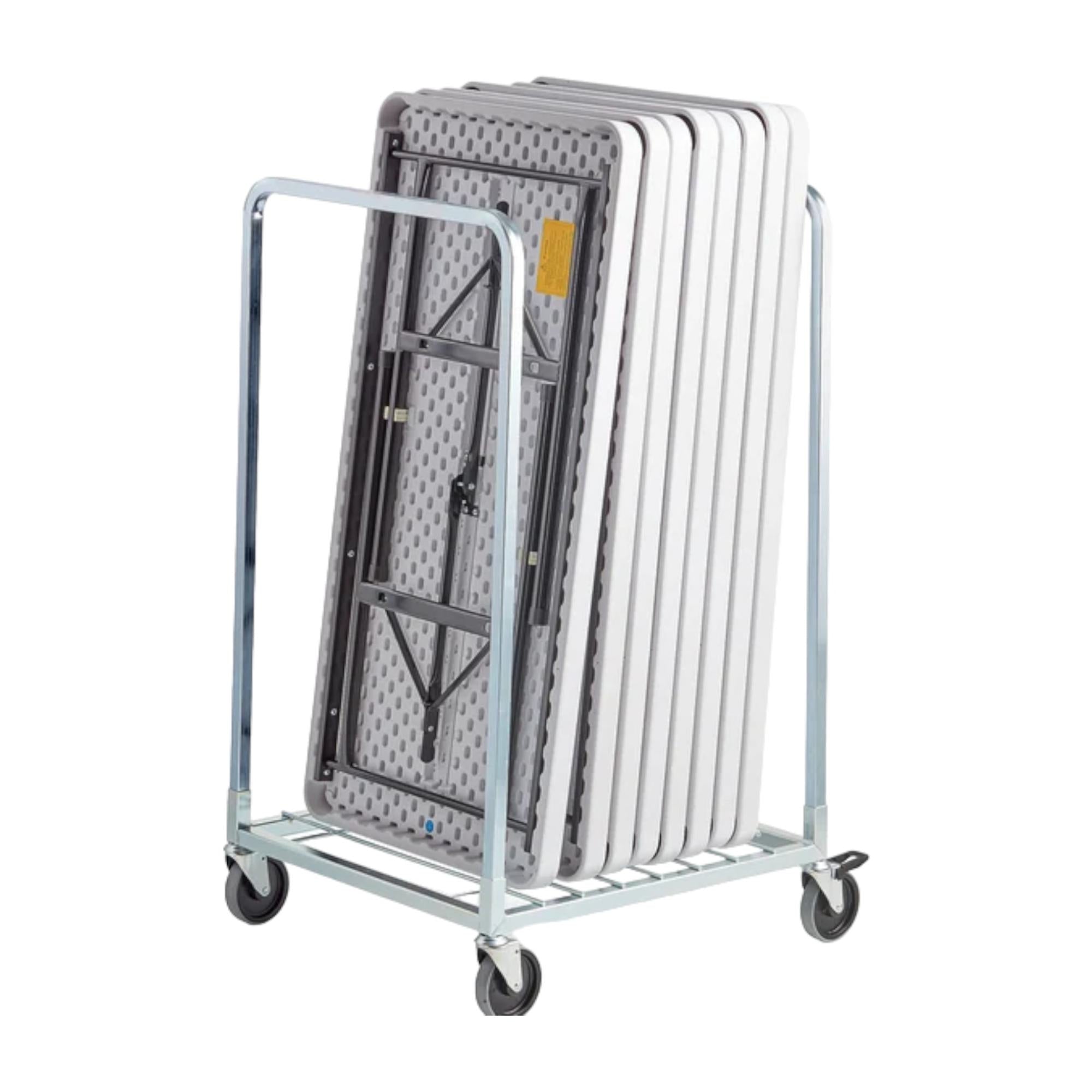 8 bord KLARA L1220 B610 mm, grå, inkl. 1 bordvogn – Secundo