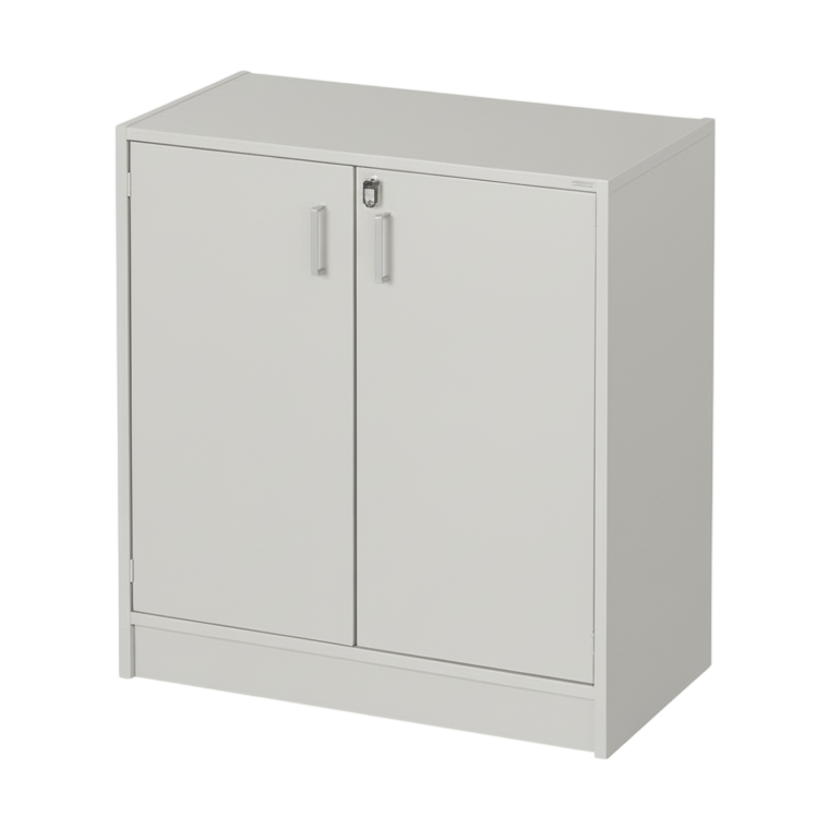 Slagdørskap fra Aarsland, lys grå laminat, 2A4 – Secundo