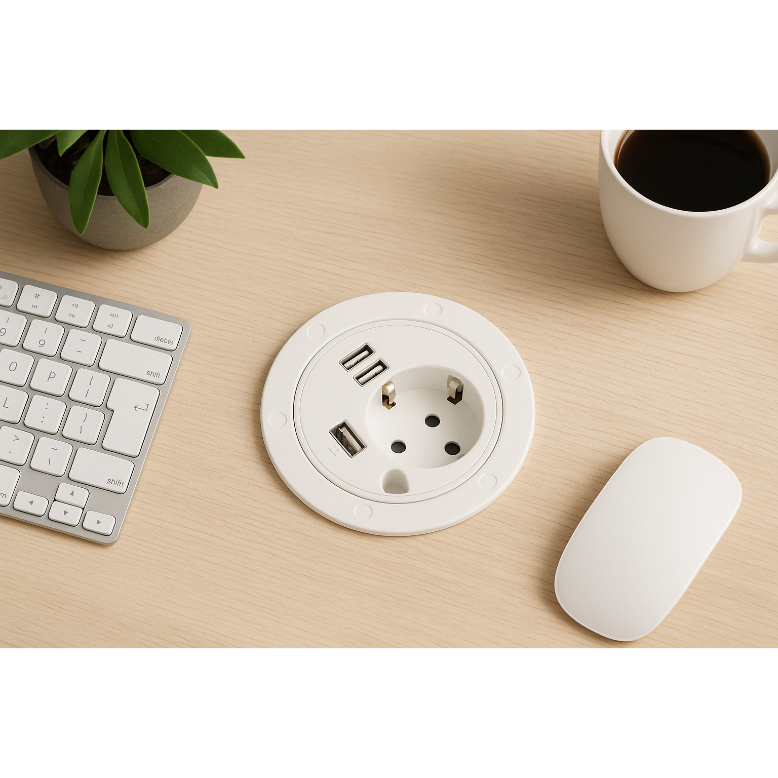 Ø85mm Powerdot med dobbel USB-A utgang – Secundo